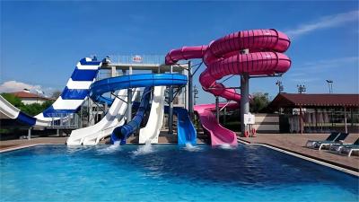 China OEM Customized Aqua Water Park Private Pool Tube Fiberglass Slides for sale