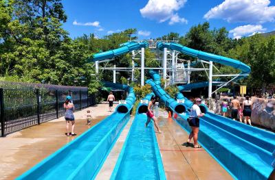 중국 ODM 워터파크 어린이 수영장 놀이터 아쿠아 테마 승강장 튜브 나선 유리섬유 슬라이드 어린이용 판매용