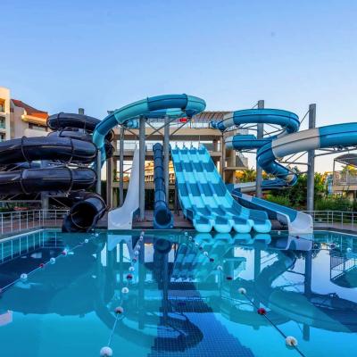 China Water Park Aqua Playground Outdoor Games Pool Slide Fiberglass For Pool Sale for sale