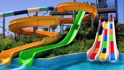 중국 야외 상업 수영장 디자인 오락 물 슬라이드 세트 판매용