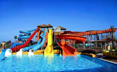 China OEM Water Amusement Park Outdoor Large Equipment Fiberglass Slide For Swimming Pool for sale