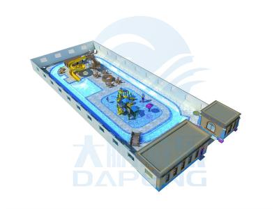 Cina Attrezzature di design per parchi acquatici all'aperto Bambini scivolo in fibra di vetro con piscina in vendita