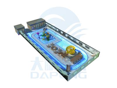 Cina Attrezzature di design per parchi acquatici all'aperto Bambini scivolo in fibra di vetro con piscina in vendita