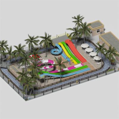 China 1500 Square Meter Indoor Water Park With Water Slides Lazy River Water House Design For All Ages for sale