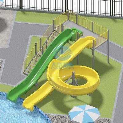 China Family Residential Swimming Pool Slide for Children and Adults Customized Water Equipment Fiberglass Color Customization for sale