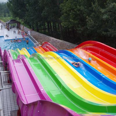 China Commercial Large Water Park Equipment Lake Water Slide With Hot Dipped Galvanized Steel Structures And Roofs for sale