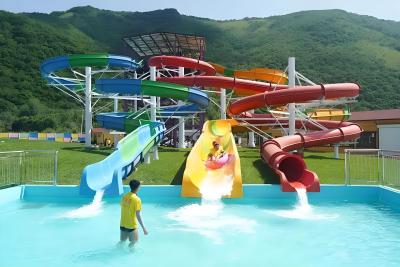 China Custom Designed Fiberglass Slide Suitable For Various Swimming Pool Types With A Lifespan Of 10 Years With 3D Design for sale