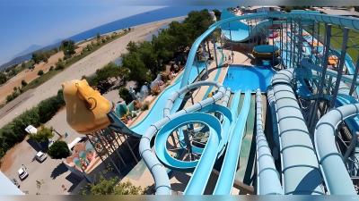 China Custom Designed Fiberglass Slide Suitable For Various Swimming Pool Types With A Lifespan Of 10 Years With 3D Design for sale