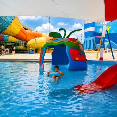 China Apple Theme Water Park Splash Pad Kid Swimming Pool Fiberglass Venue Design For Sales for sale