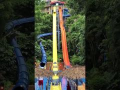 Commercial water park fiberglass slide, Aqua park amusement rides fiberglass slide set