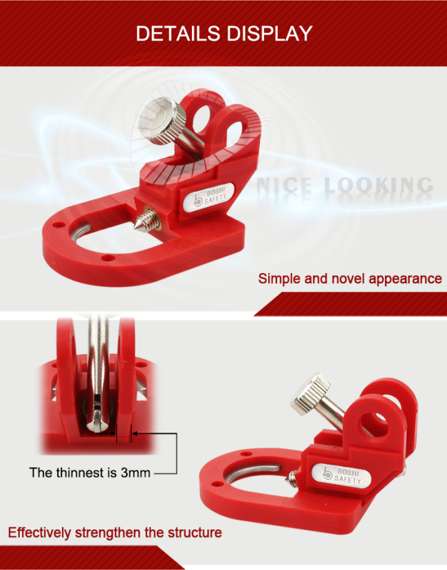BOSHI Industrial Safety Polypropylene Metal Circuit Breaker Lockout Device
