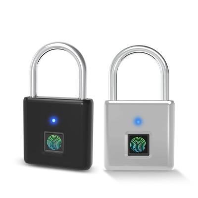 Chine Type-c argenté noir anti-vol portatif d'empreinte digitale de serrure de cadenas de cadenas intelligents rechargeables de porte pour le tiroir de sac à vendre