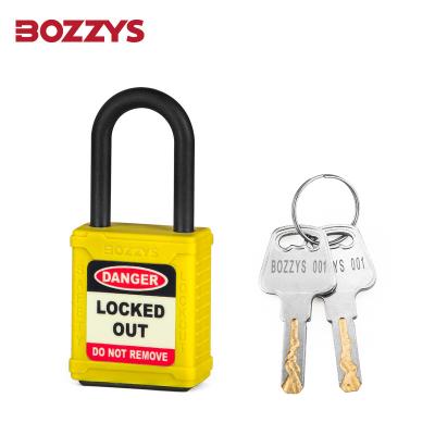 Chine Insulated Nylon Shackle Safety Lockout Padlocks With 6.2*38MM Luminous Warning Label à vendre