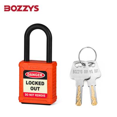 Chine Plastic Safety Electrical Lockout Padlock With Dustproof Base Insulated Nylon Shackle à vendre