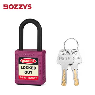 Chine Luminous Warning Label Safety Lockout Padlocks With 6.2*38MM Insulated Nylon Shackle à vendre