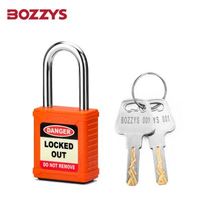 Chine cadenas de sécurité du travail de 38mm avec l'étiquette de mise en garde lumineuse verrouillée par maître à vendre