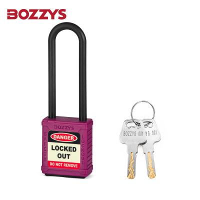 Chine 76MM Insulated Nylon Shackle Safety Padlocks With Luminous Warning Label à vendre