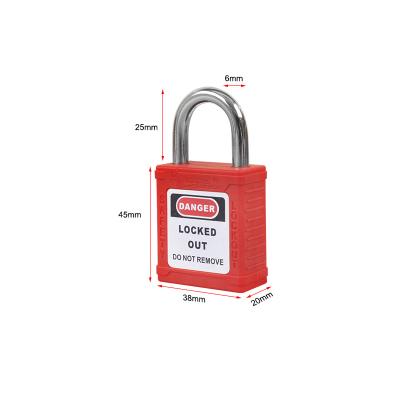 Cina Popular Mini 25mm Short Steel Shackle Safety Lockout Padlocks Keyed Alike in vendita