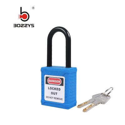 China BOSHI Nylon Shackle Cheap Safety Padlock WIth Key Alike à venda