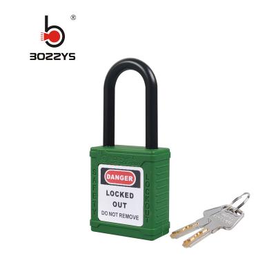 Cina BOSHI Nylon Shackle Cheap Safety Padlock WIth Key Alike in vendita