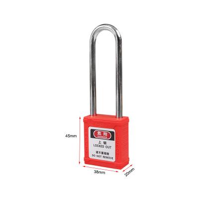 China Bozzys 6 mm diameter 76 mm long Steel Shackle safety Padlock with nylon body L 38 H 45 W 20 à venda