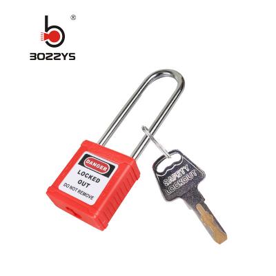 Cina Bozzys 6 mm diameter 76 mm long Steel Shackle safety Padlock for lockout in vendita