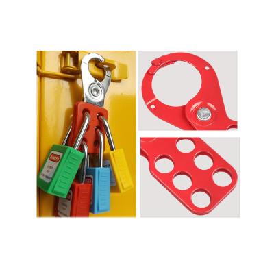 Cina BOSHI Super September Customized Steel Material Red Safety Lockout Hasp With 6 Padlocks in vendita
