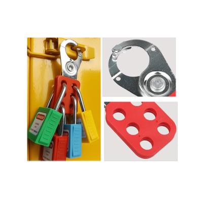 Cina BOSHI Insulation Nylon 38mm Lock Shackle Diameter 6 Holes Red Lockout Hasp in vendita