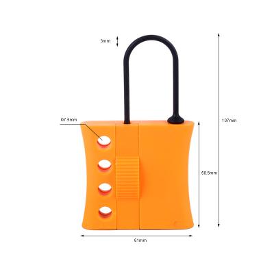 China Nylon Lockout Hasp for 4 Hole Diameter Thin Shackle OEM Acceptable à venda