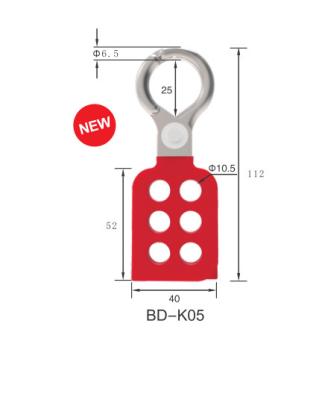 Cina high strong steel safety lockout hasp with locking diameter 1 inch in vendita