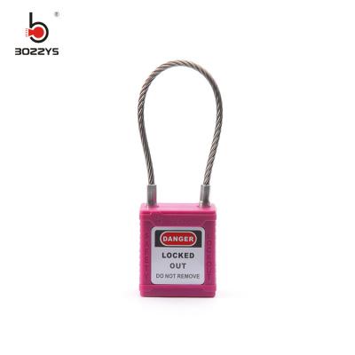 China BOSHI Customized Nylon PA Body Cable Shackle Safety Padlocks à venda