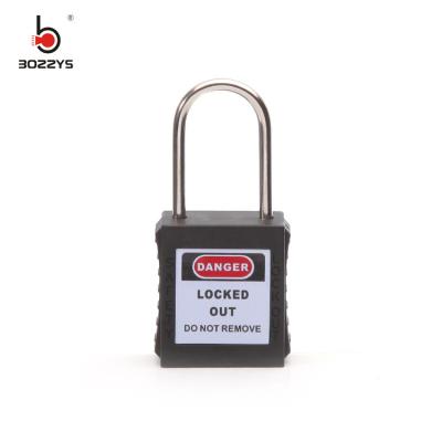 China BOSHI CE Certification Nylon PA Body Steel Shackle 38Mm Safety Padlock à venda