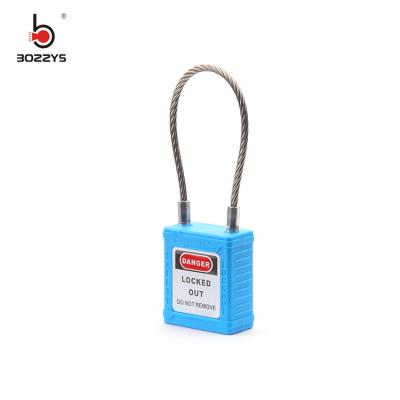 China BOSHI Multi-Color Optional Steel Shackle Wire Safety Padlock à venda