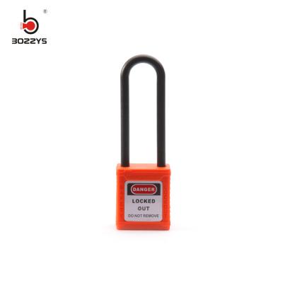 Cina BOSHI 2019 Custom Color 76mm Long Plastic Shackle Safety Padlocks in vendita