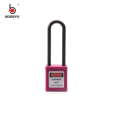 Cina BOSHI 2019 Custom Color 76mm Long Plastic Shackle Safety Padlocks in vendita