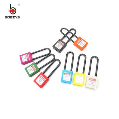 Cina BOSHI 2019 Custom Color 76mm Long Plastic Shackle Safety Padlocks in vendita