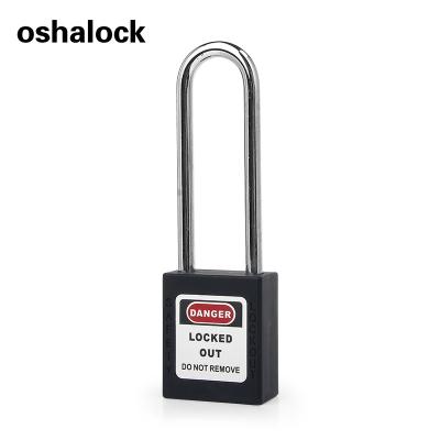 Cina long nylon shackle safety padlock with keyed alike in vendita