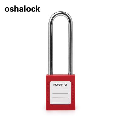 Cina long nylon shackle safety padlock with keyed alike in vendita