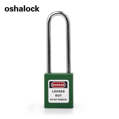 Cina Manufacturer of industrial locks Long steel Shackle Security padlock with keyed alike in vendita
