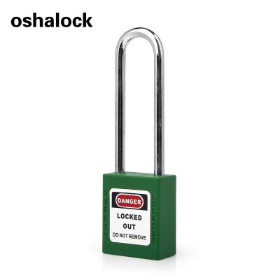Cina Manufacturer of industrial locks Long steel Shackle Security padlock with keyed alike in vendita