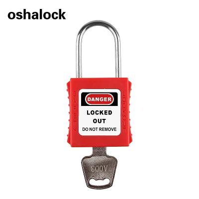 中国 Chinese manufacturer stainless steel Zenex composite shackle safety tagout loc-kout padlock with master key 販売のため