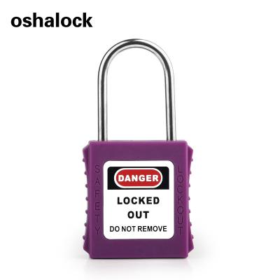 Cina 4mm Stainless steel beam Zenex Safety Lockout Tagout padlock with master key Customizable labels and laser coding in vendita