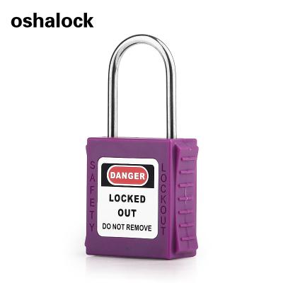 Cina 4mm Stainless steel beam Zenex Safety Lockout Tagout padlock with master key Customizable labels and laser coding in vendita