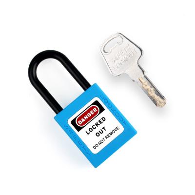 中国 keyed alike lockout 38mm nylon safety padlock 販売のため