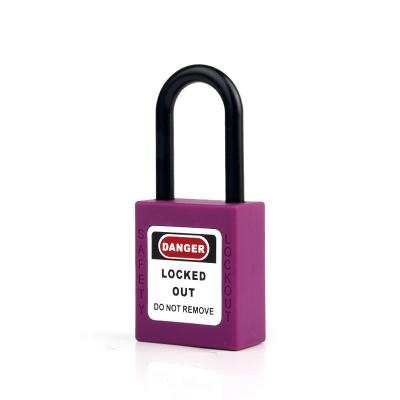 Cina 38mm ABS Industry Nylon keyed alike lockout Non-Conductive Safety Padlock with Master Key in vendita