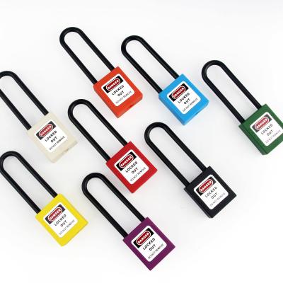 China 76 nylon long beam Anti-magnetic explosion-proof Industrial electrical lock out Insulated safety padlock Te koop