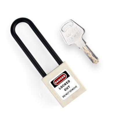 中国 76MM nylon keyed alike industrial safety padlock 販売のため