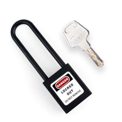 中国 oshalock Industrial Equipment 76mm Plastic Shackle keyed alike Safety Lockout Padlock 販売のため