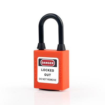 Cina OSHALOCK 38 mm plastic shackle lock out Electrically Non-Conductive Safety Padlock with in vendita