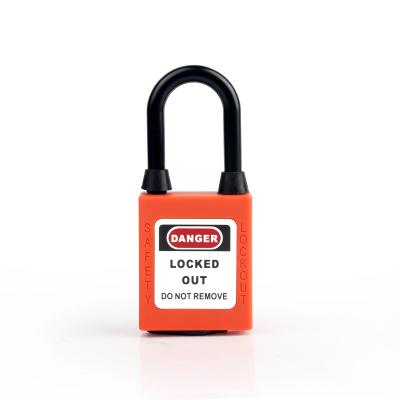 Cina OSHALOCK 38 mm plastic shackle lock out Electrically Non-Conductive Safety Padlock with in vendita